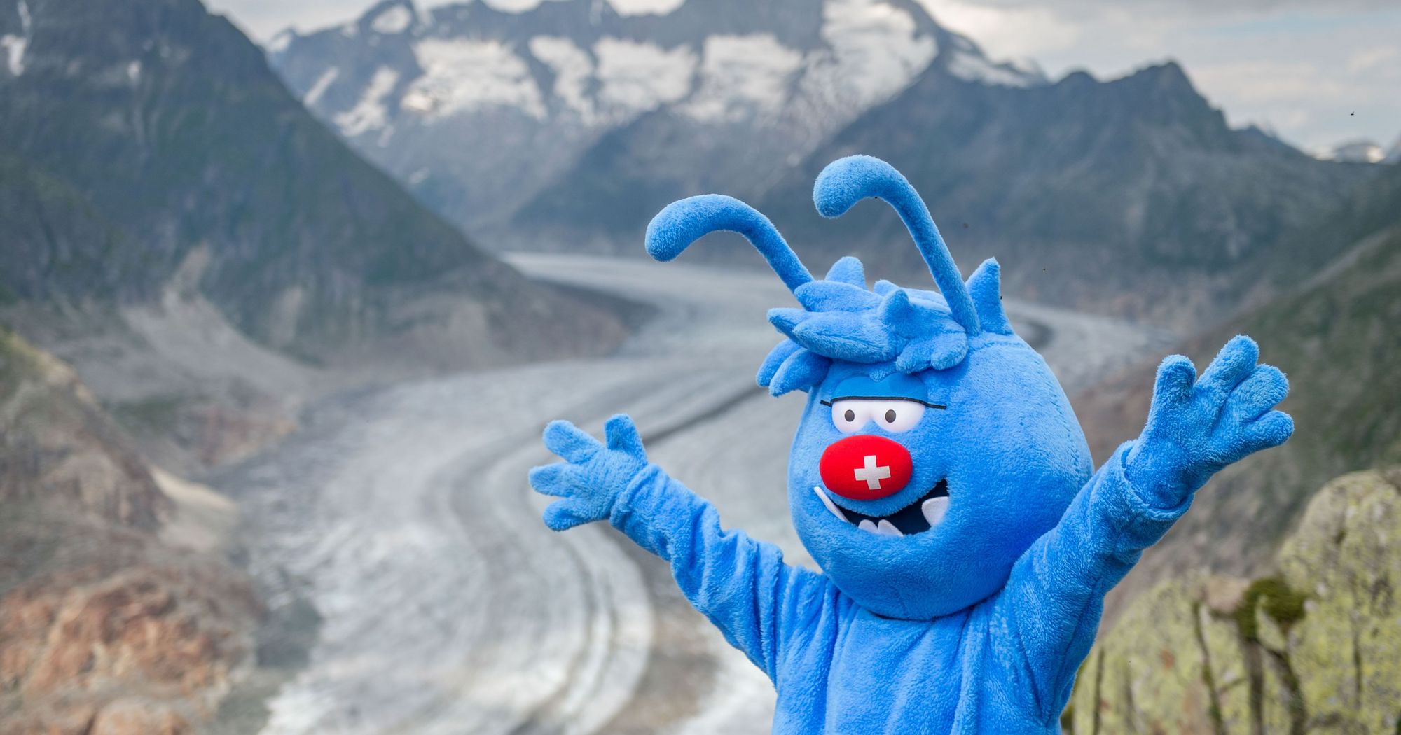 Gletschi: Das Maskottchen der Aletsch Arena für Kinder