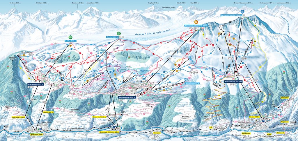 Ski holidays on the Great Aletsch Glacier – perfect slopes and ...